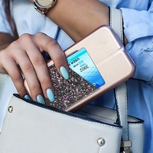 Accessories | New Silver Iridescent Phone Card Holder Wallet | Poshmark